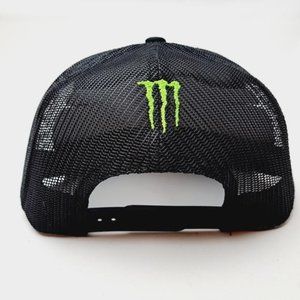 Accessories | Monster Energy Flat Bill Trucker Mesh Snapback Hat Black ...
